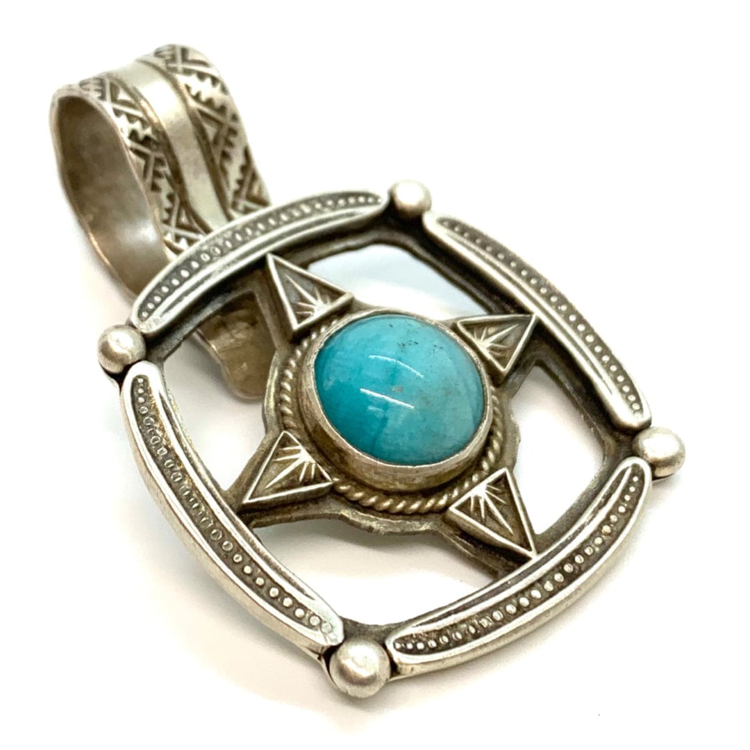 Lawrence Baca Turquoise Pendant - Gee Loretta